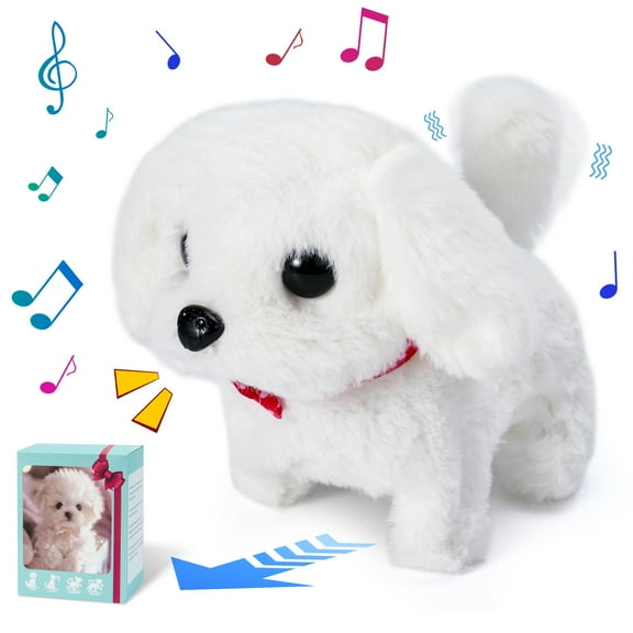 Dog Interactive Electronic Pet Plush Toy Puppy Moving Animated Nodding ...