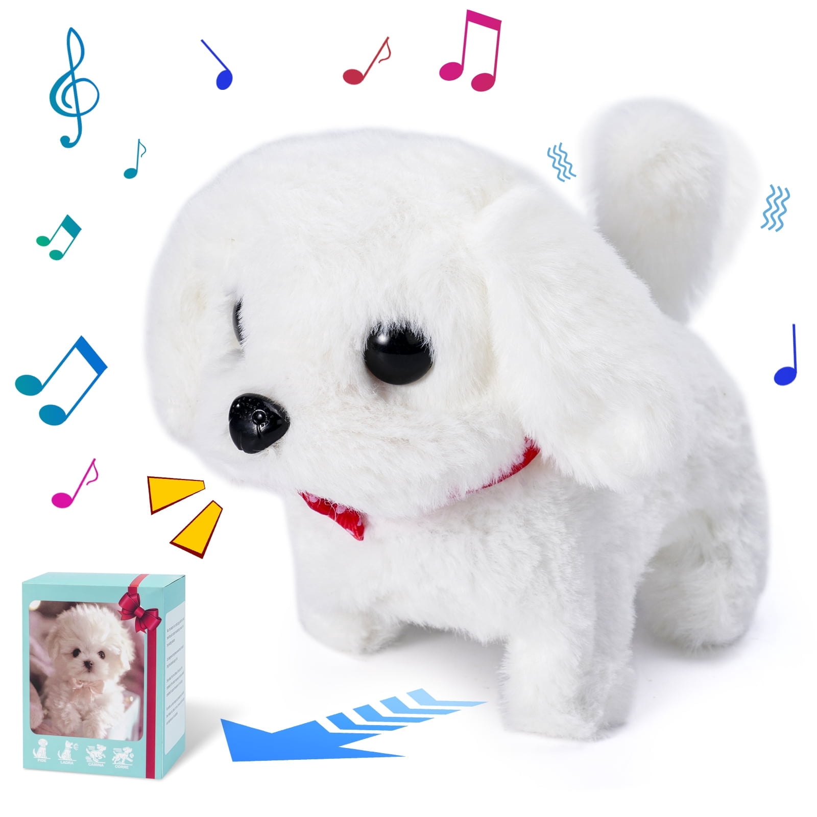 PayUSD Stuffed Plush Realistic Puppy Toy Walking Lifelike Dog Pets ...