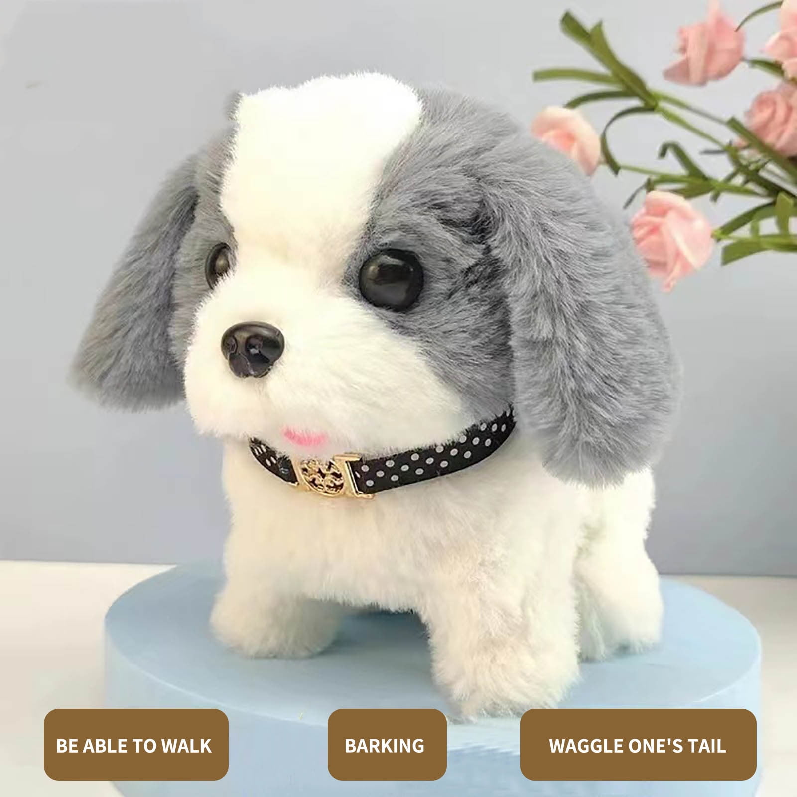 Plush Toy Dog Simulated Electric Pet Puppy - Cute Plush Dog Doll Soft ...