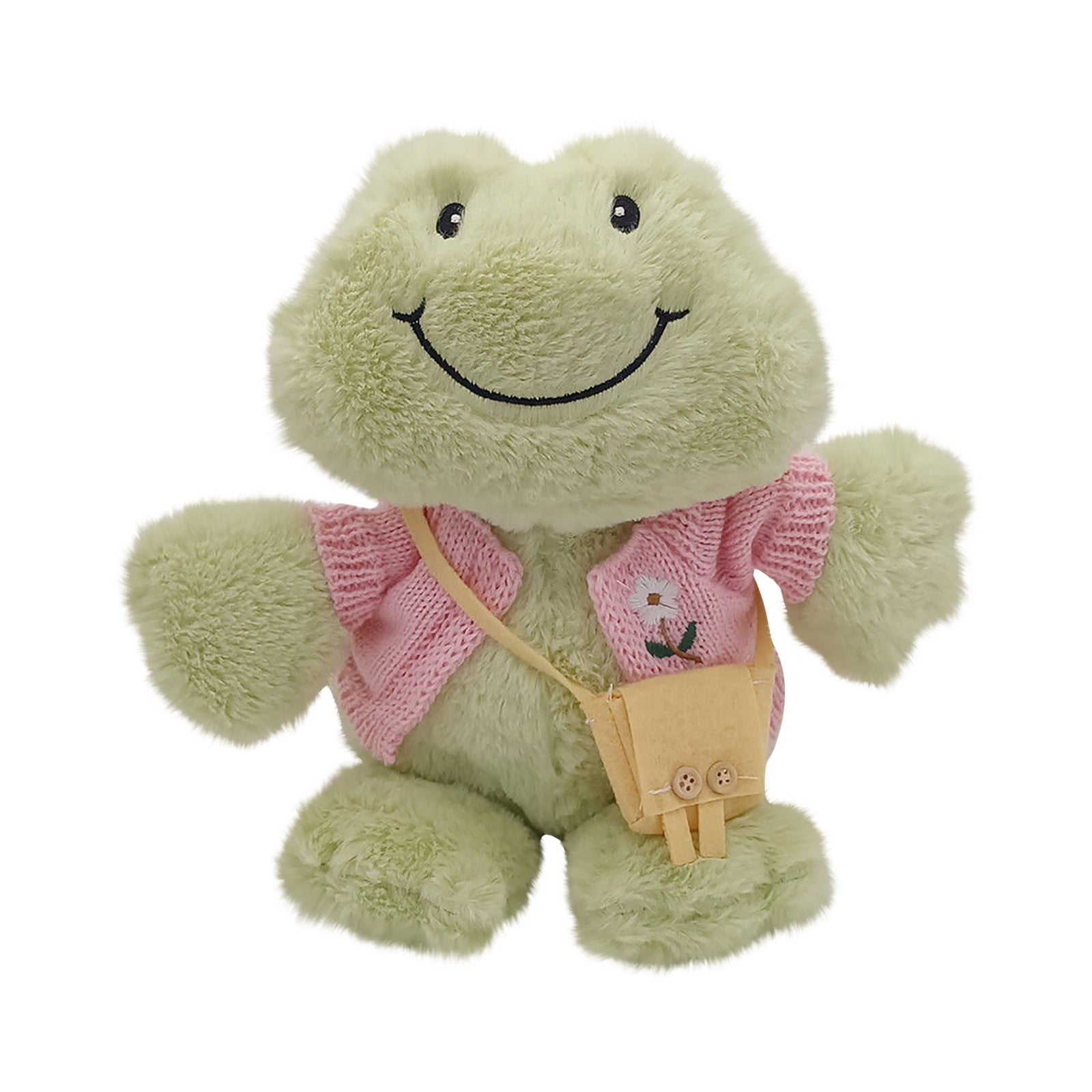 Plush Toy Green Frog with Clothes Stuffed Animal Kawaii Plush Doll Soft ...