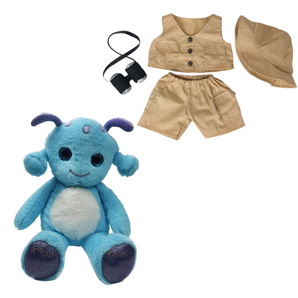 Plush Toy Jupiter the Alien with Boy Safari Outfit - 16 Inch Explorer ...