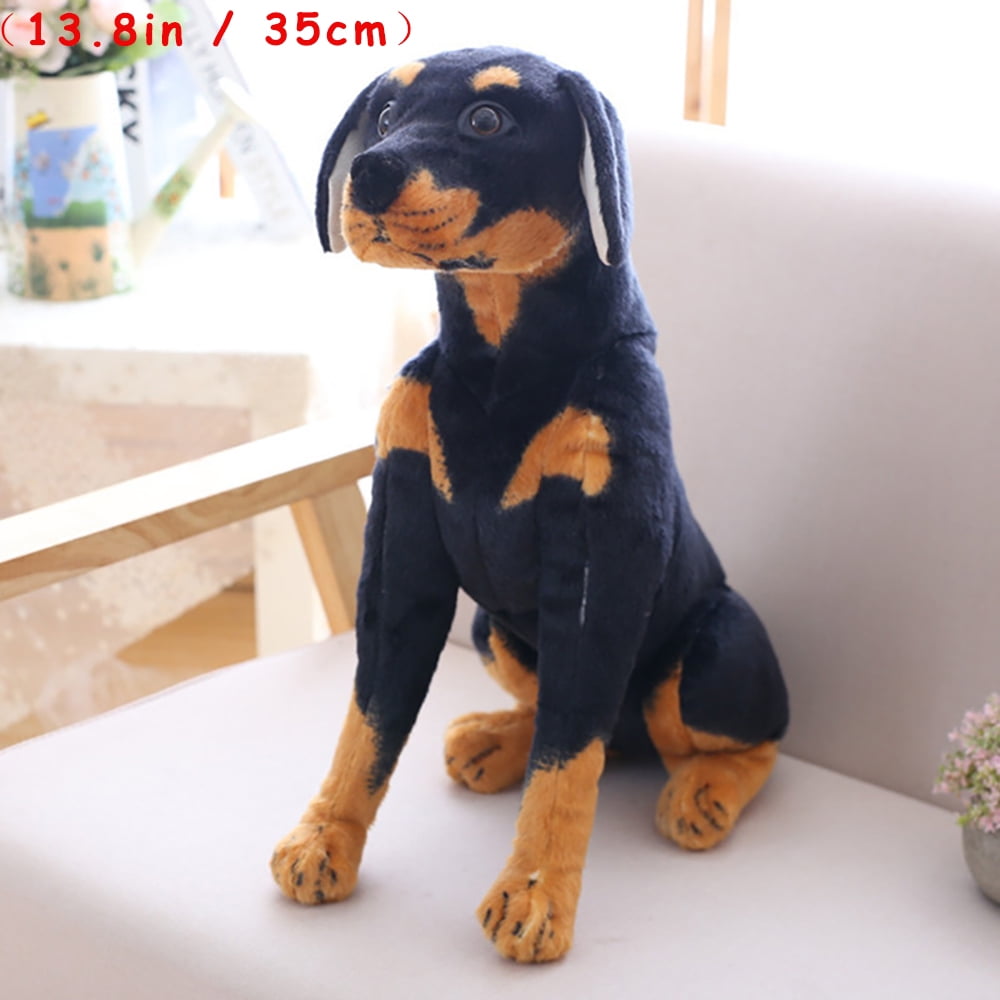 Plush Toy Rottweiler Dog Doll Simulation Dog Pillow Gift Cloth Doll ...