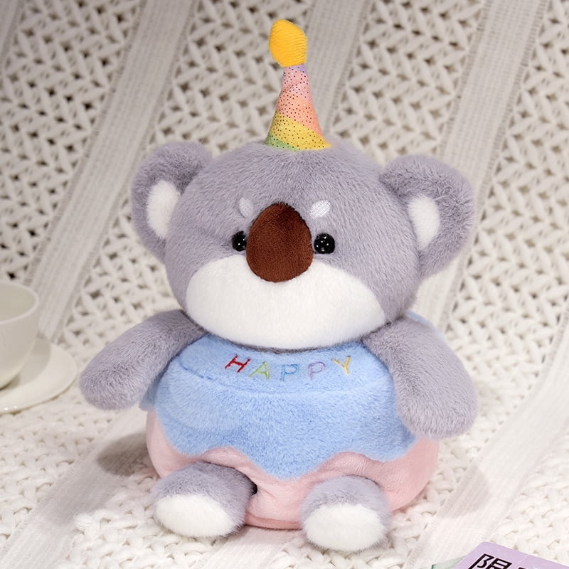 Plush Toy Singing Birthday Cake Fox Koala Doll Sounding Luminous Doll ...