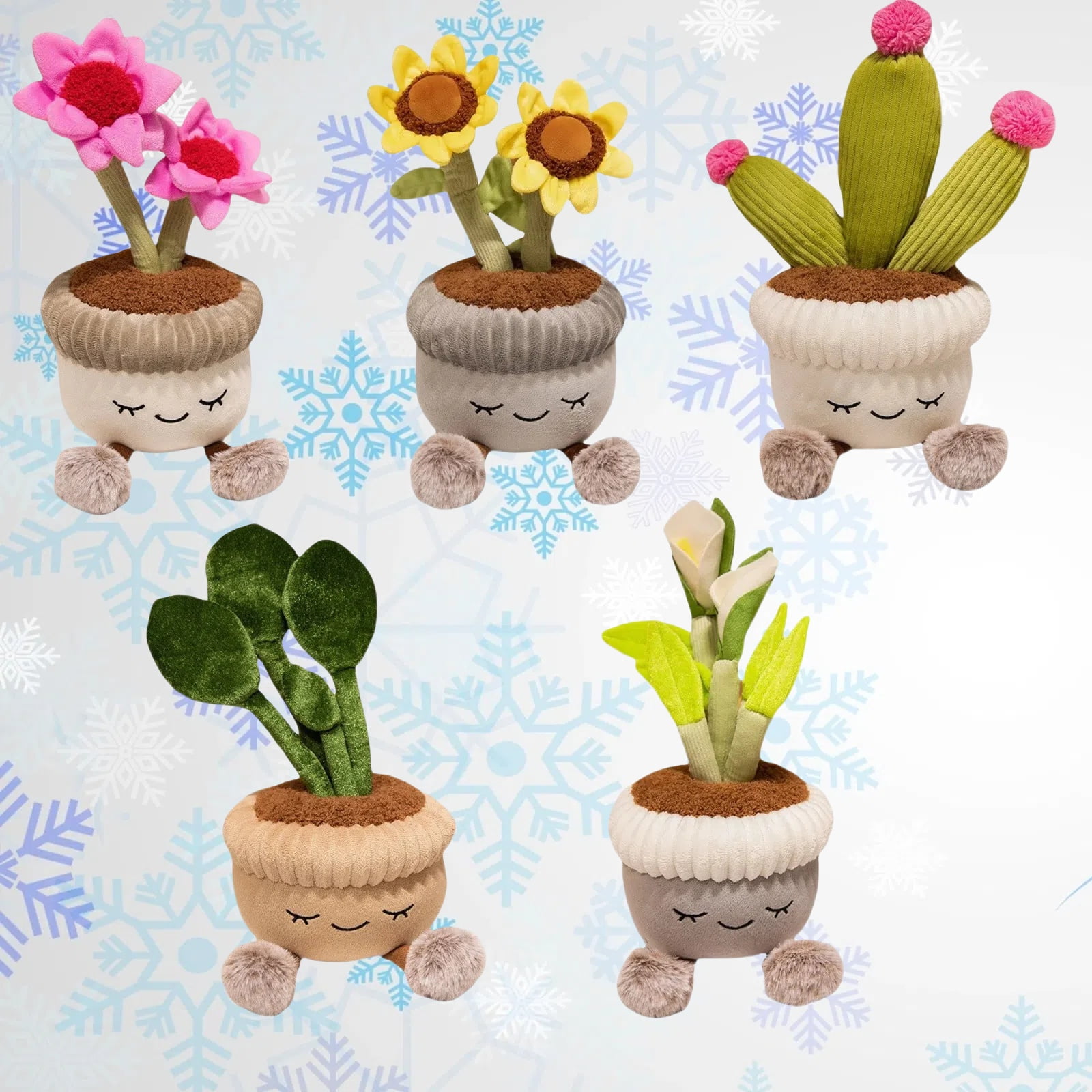 Plush Toy Succulent Potted Plants with Vibrant Colors, Soft and Cuddly ...