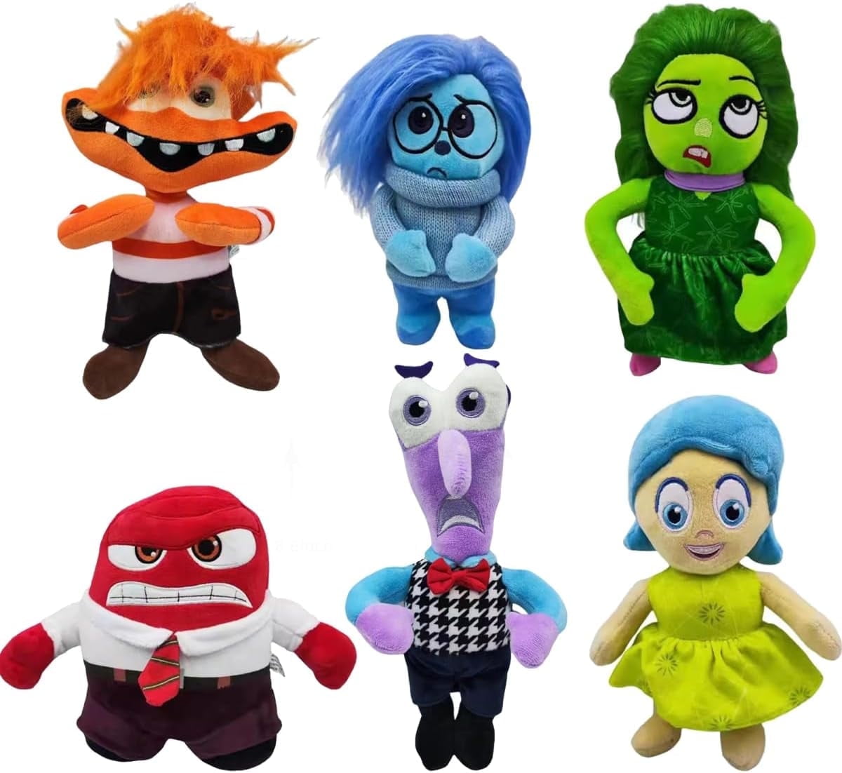 Toys for Boys & Girls Inside Out 2 Plush, 6Pcs Inside Out Cartoon Anime ...