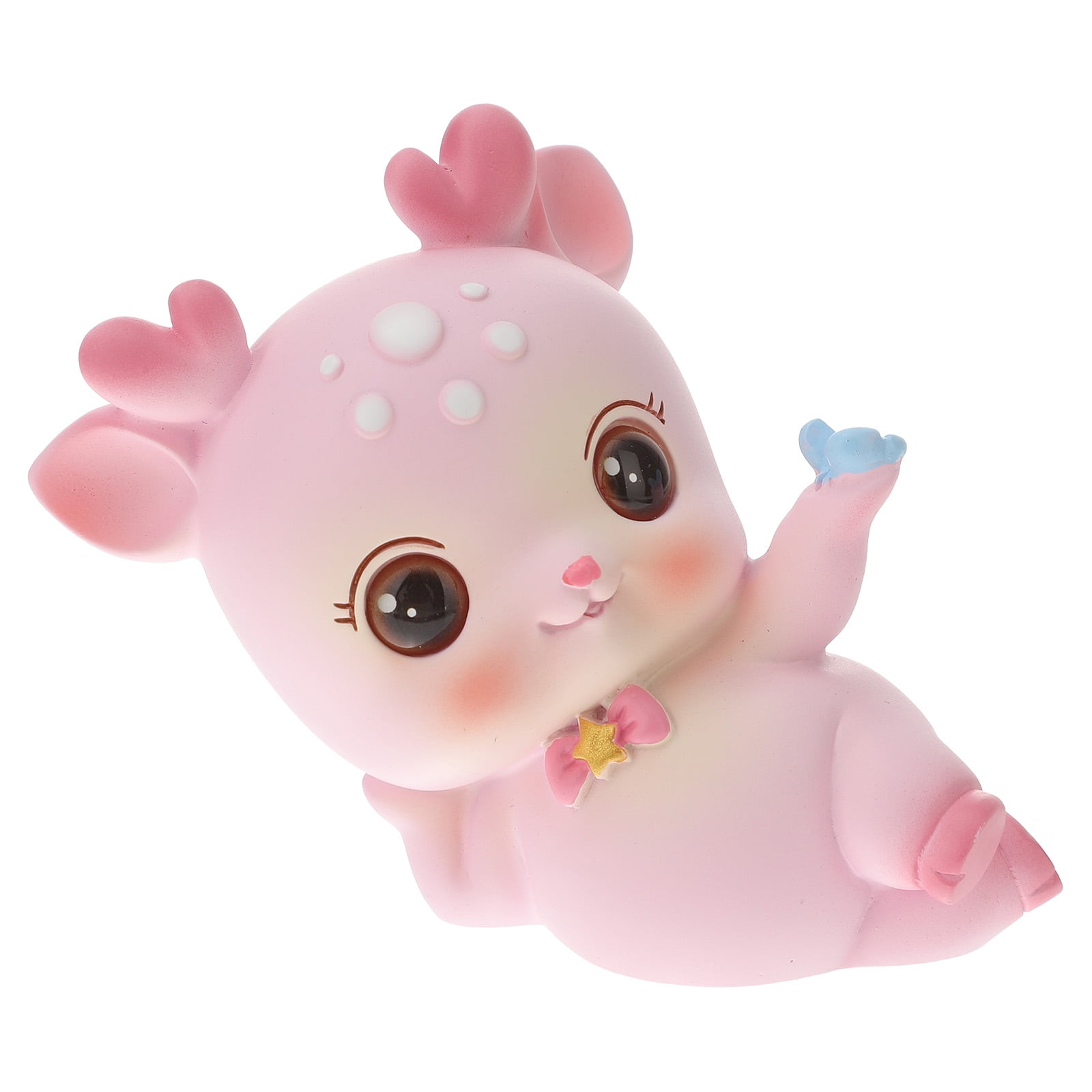 Adorable Fawn Figurines 2pcs Resin Statues for Desktop Decoration ...