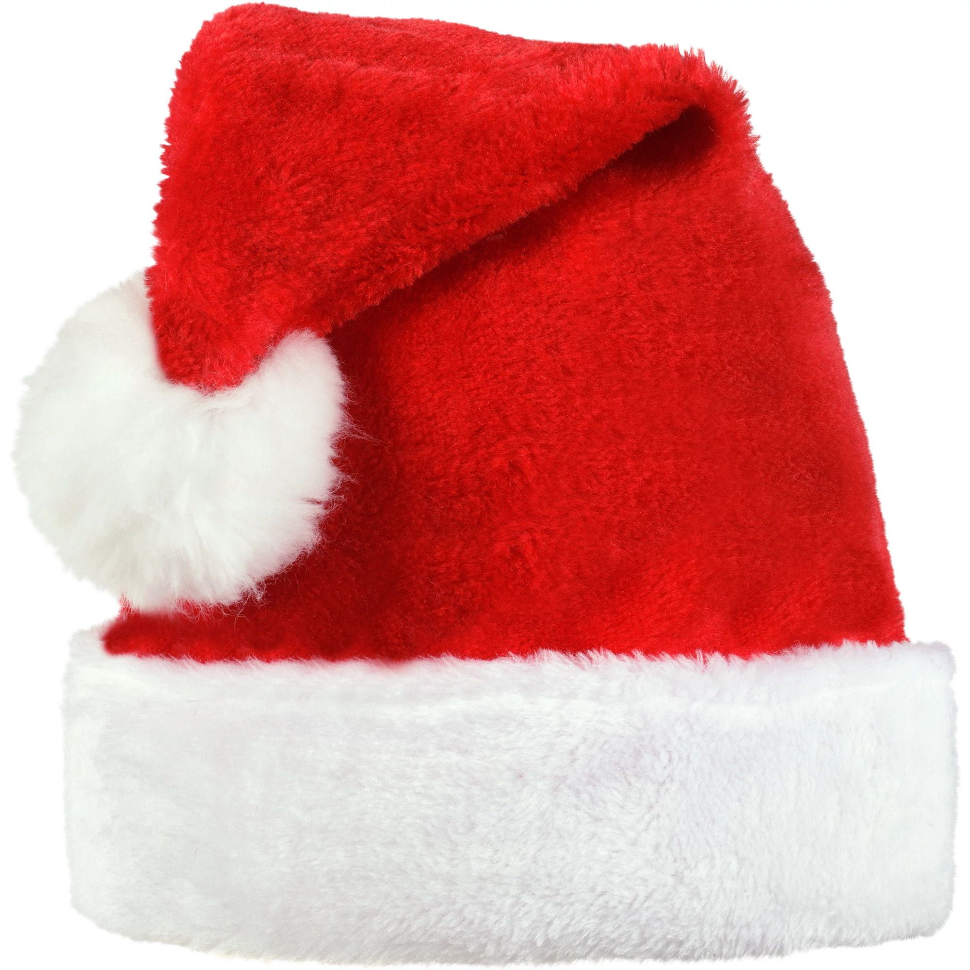 Plush Value Santa Claus Hat 15" x 12" Red - Walmart.com
