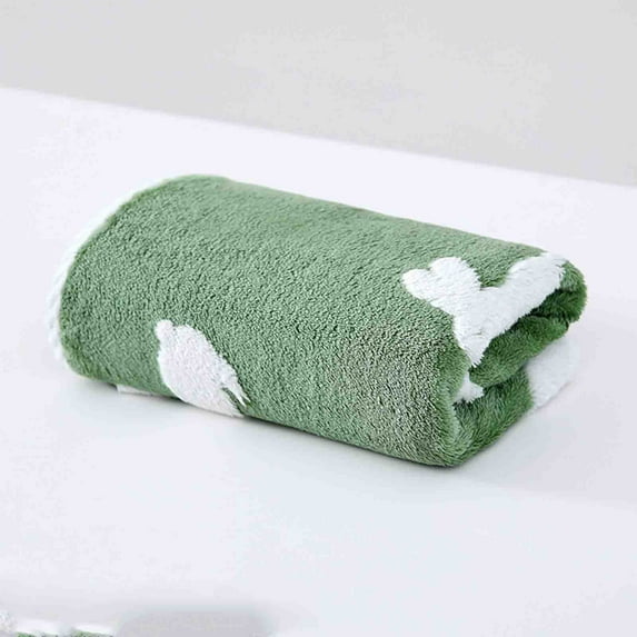 Plush Velvet Rabbit Jacquard Hand Towel Super Absorbent Quick Dry ...