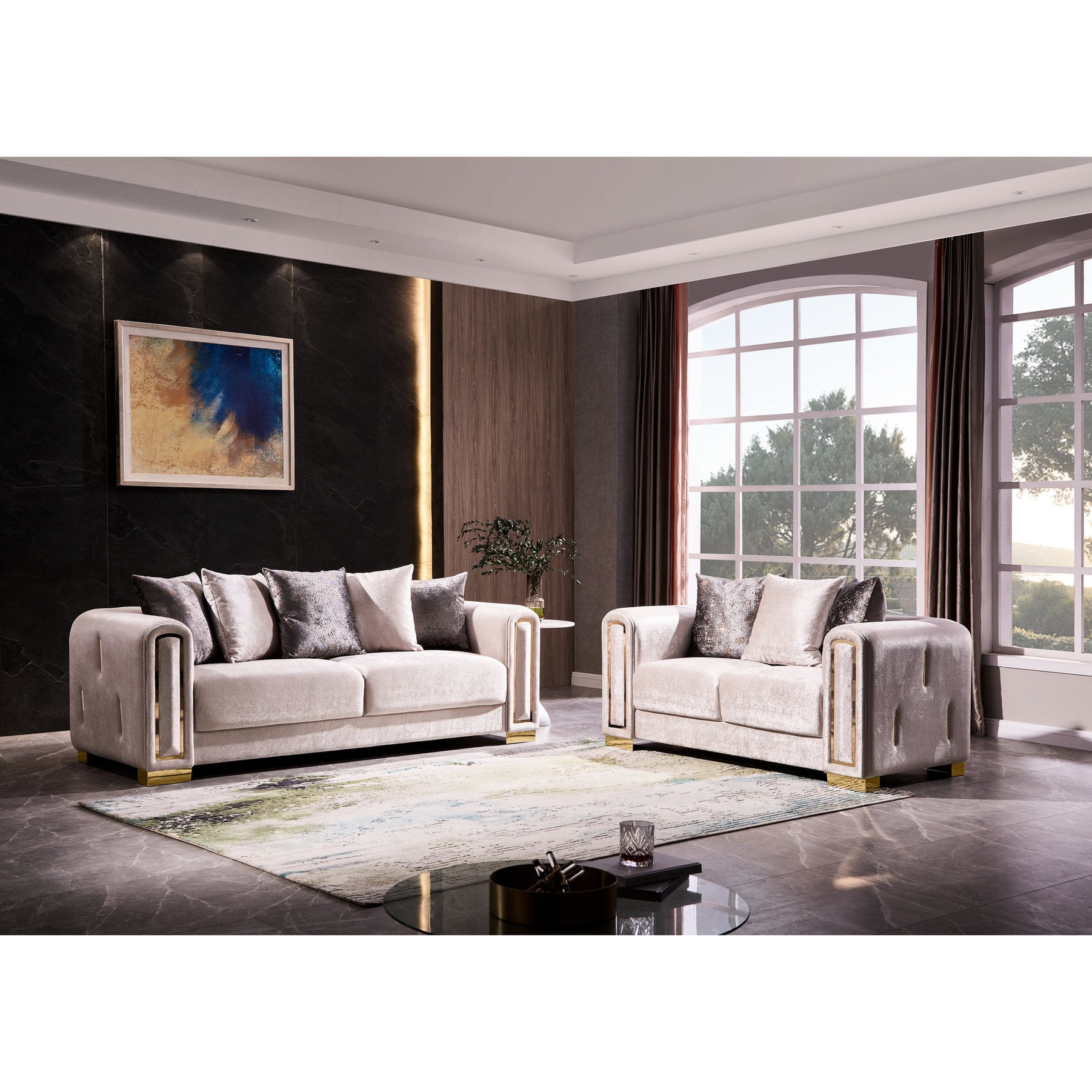 Plush Velvet Seating & Gold Details - Creating a Luxurious Living ...
