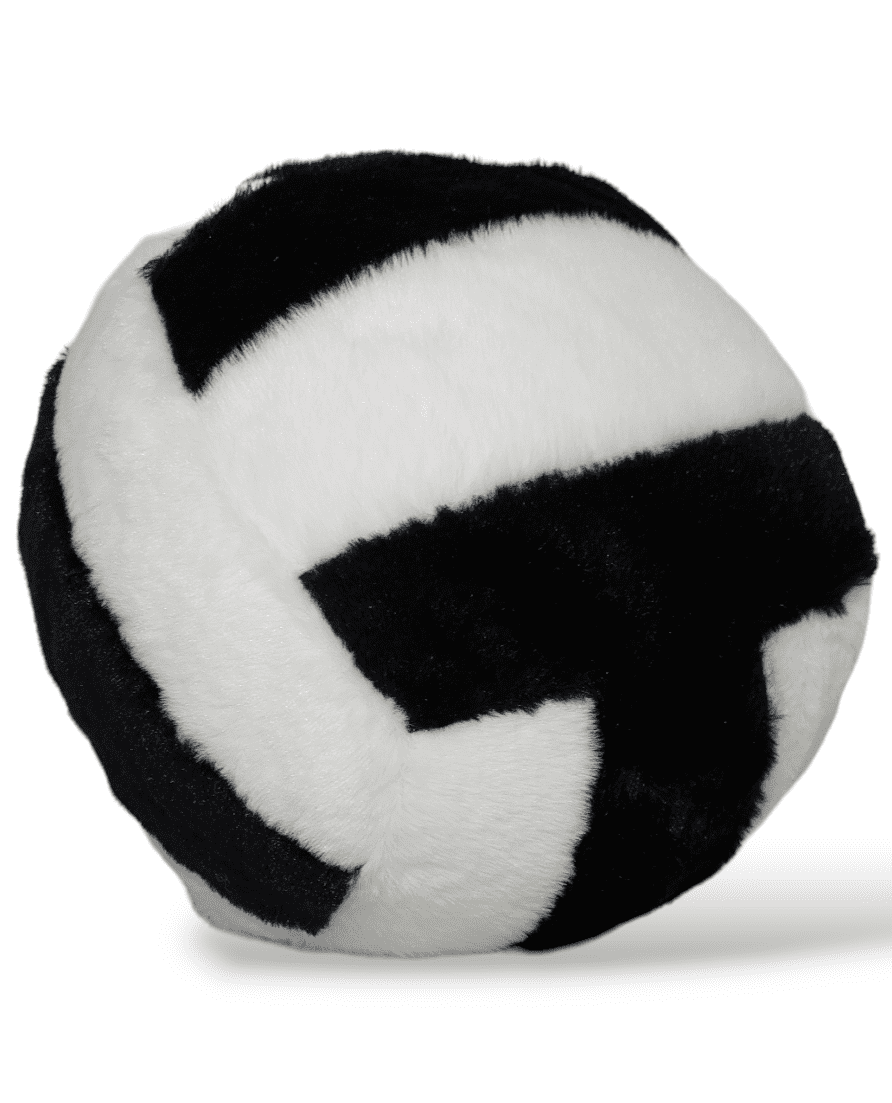JBSportsPlush Plush Volleyball Pillow, Oversized 13-inch Black, Super ...