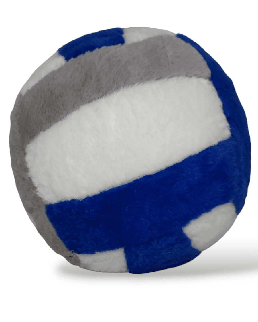 Plush Volleyball Pillow Tri-Color Royal Gray White Oversized Super Soft ...