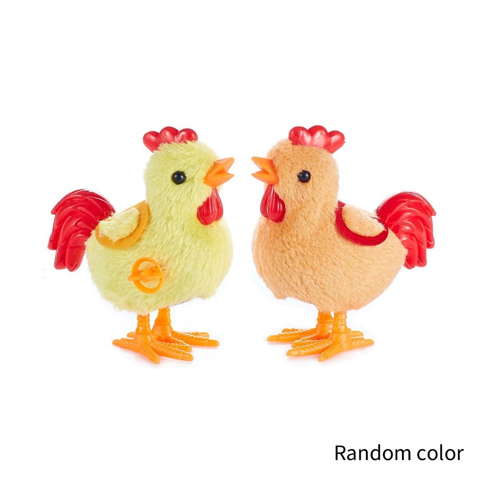 Plush Wind-Up Chicken Toy - Jumping, Walking & Hopping Cartoon ...