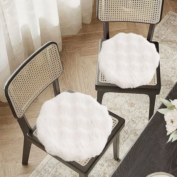 Plush Winter Chair Cushion Office Chair Pad Soft Warm Seat Cover for ...