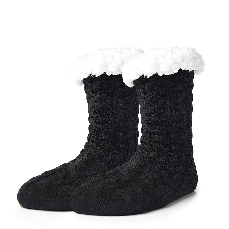 Plush Women's Sherpa Slipper Socks with Gripper Bottoms, The Perfect ...