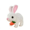 Plush electric little white rabbit simulation pet radish rabbit can run ...