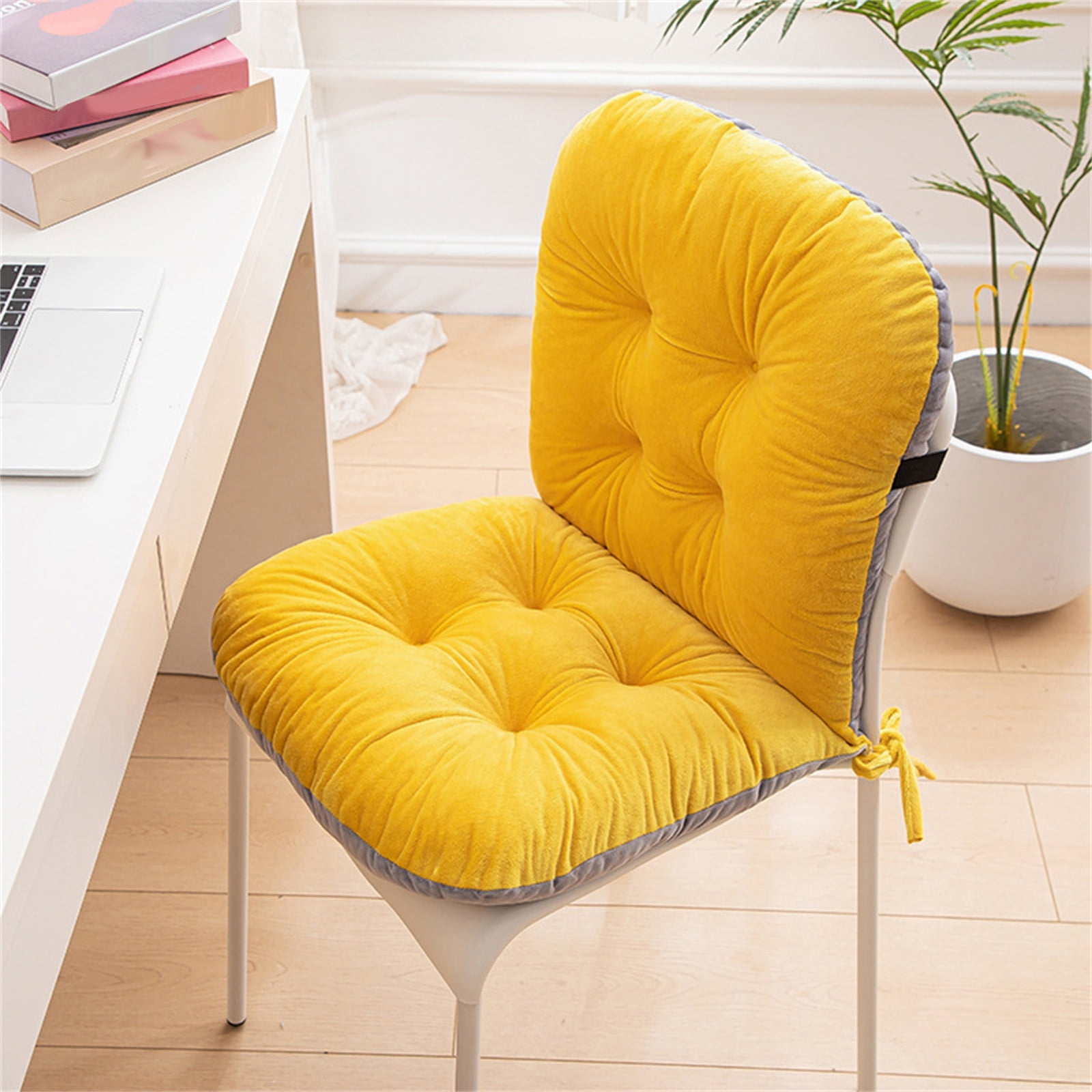 Plush office chair cushion,One-piece office chair back cushion for back ...
