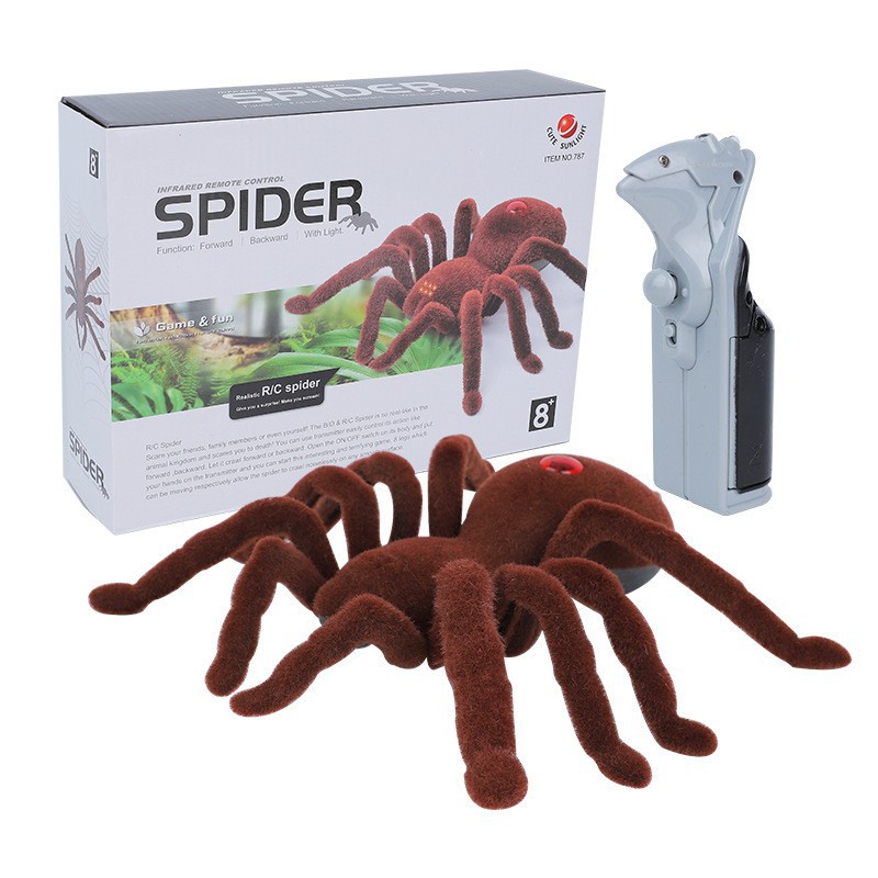 Plush remote control toys spider electric spoof tricky animal model ...