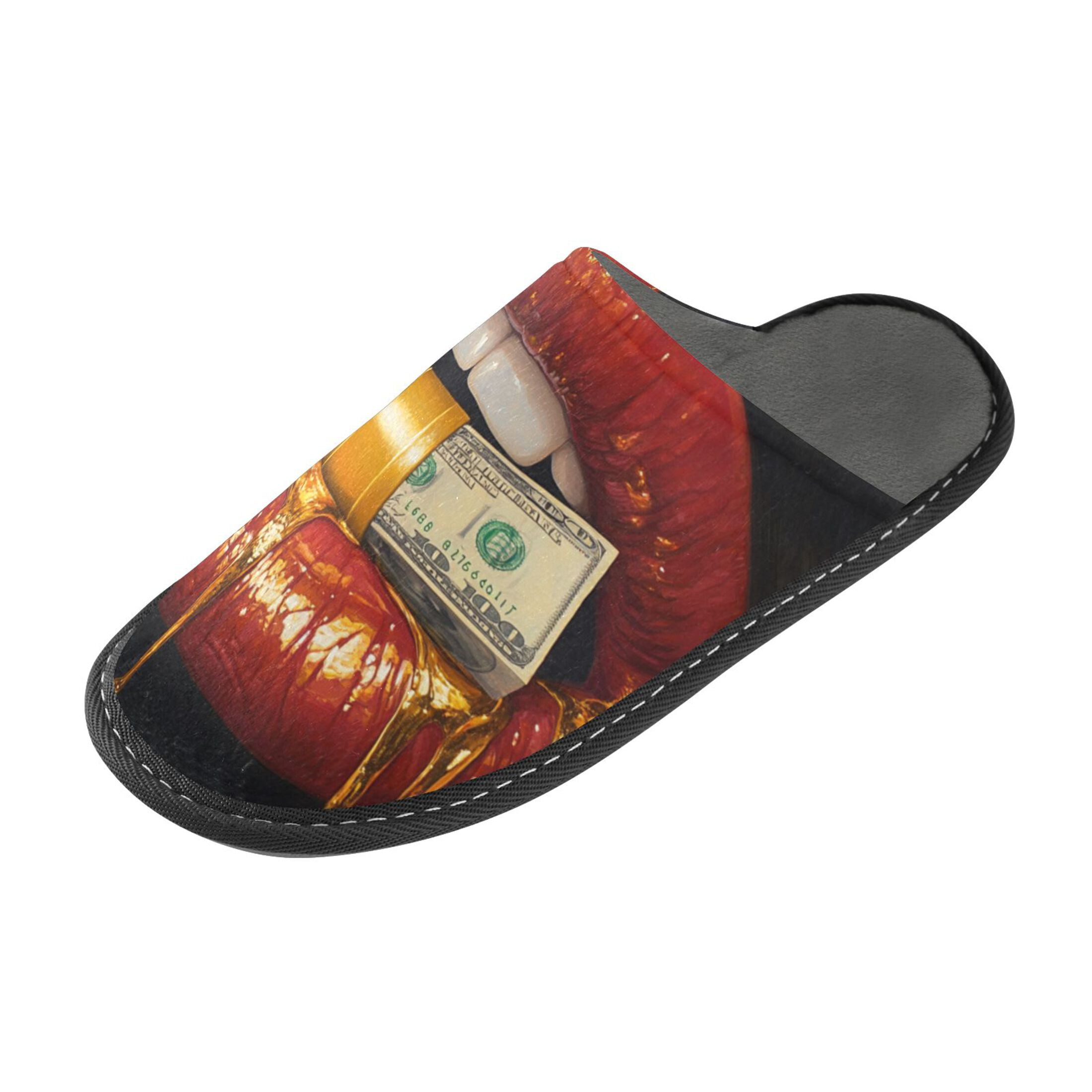 Plush rubber slippers soft gauze slippers with waterproof and wear ...