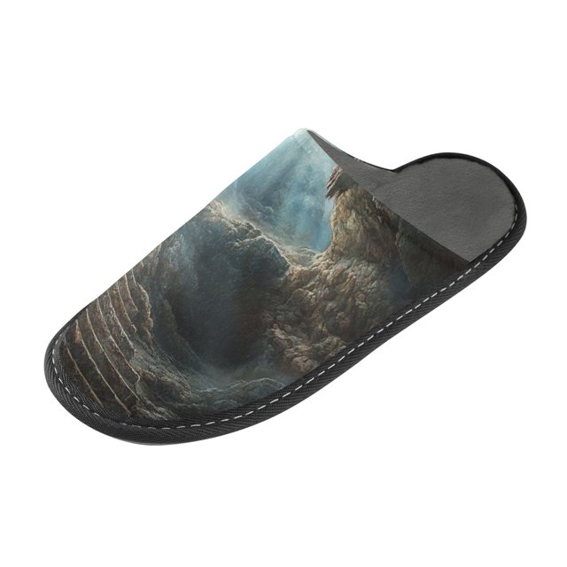 Plush rubber slippers soft gauze slippers with waterproof and wear ...