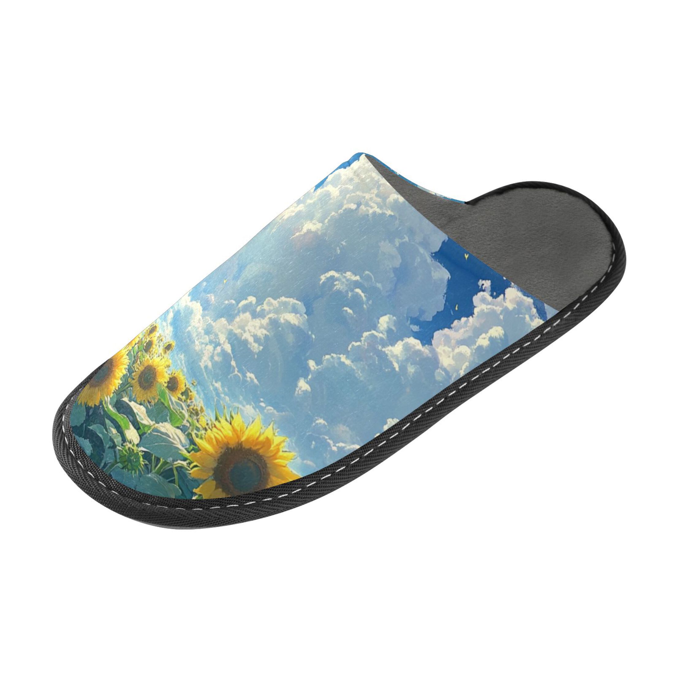 Plush rubber slippers soft gauze slippers with waterproof and wear ...