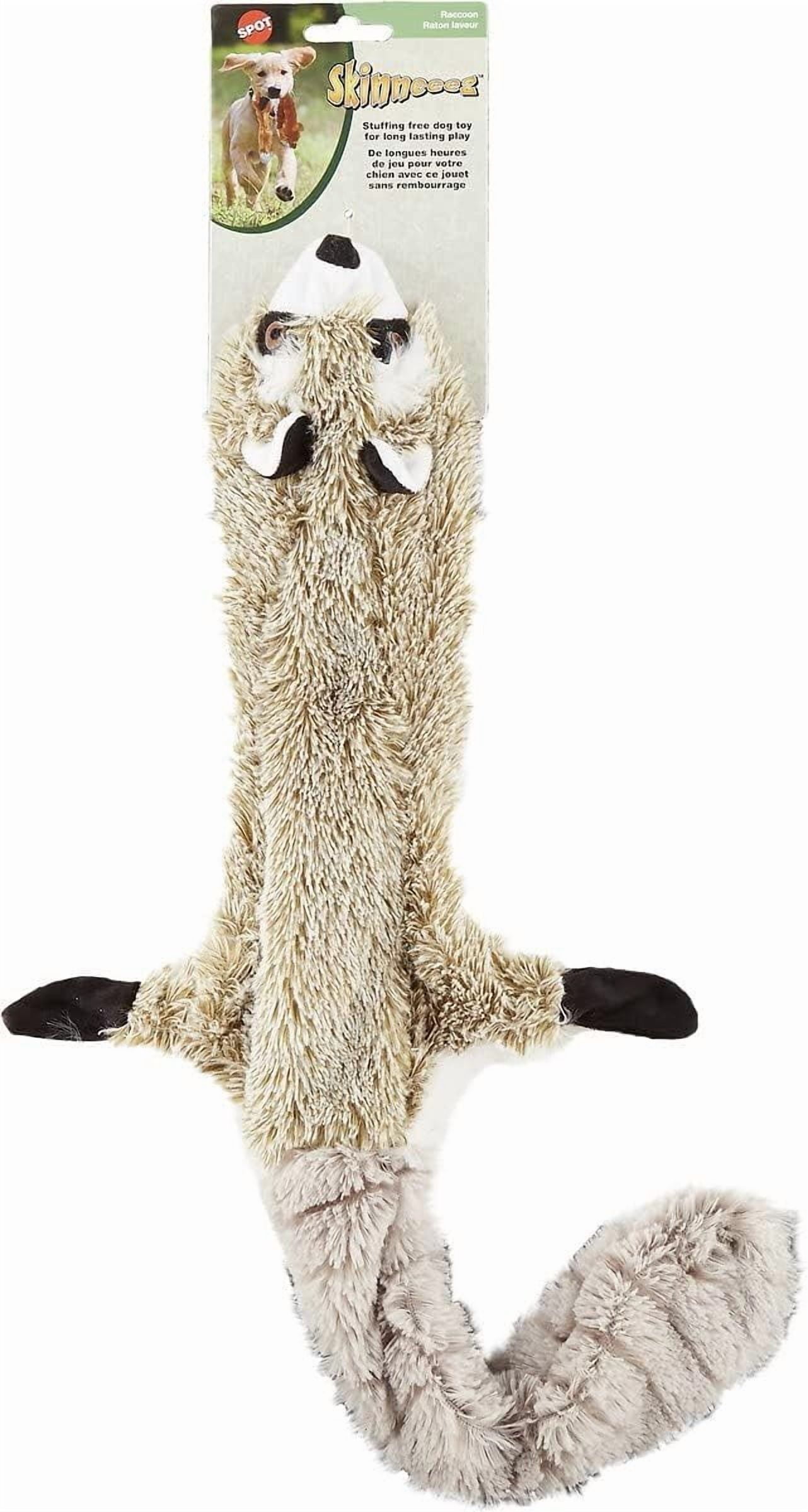 SPOT Skinneeez Raccoon Stuffing-Free Dog Toy, 23 Inch, Soft Plush Tug ...