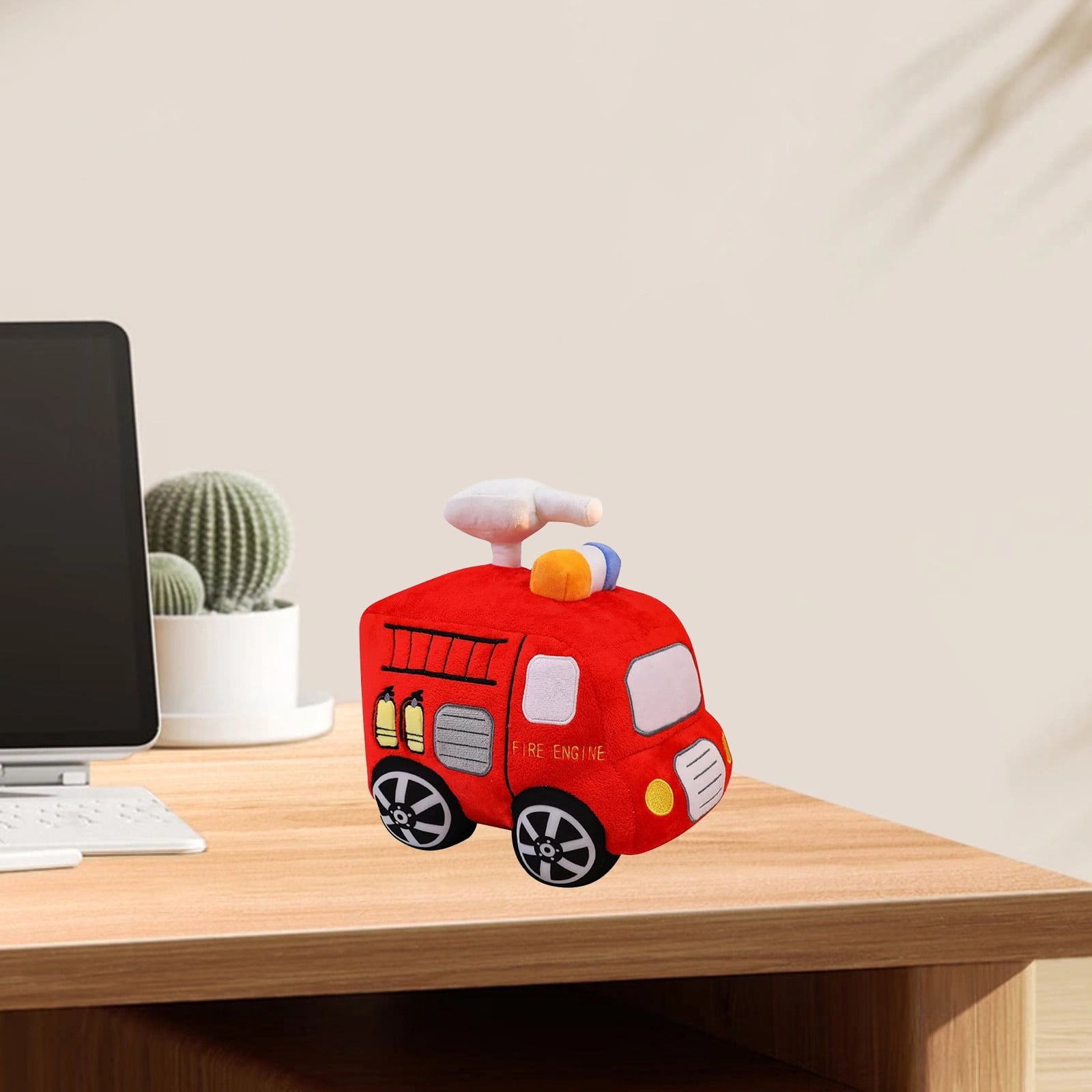 Plush toy Soft Plush Fire Truck Stuffed Truck Toy Super Cute Rescue ...