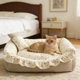 Plushes Princess Bed for Small Dogs Soft Cuddler Pet Bed for Toy Breeds ...