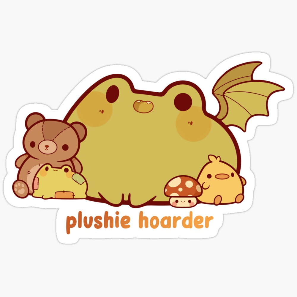 Plushie Hoarder Sticker Phone Decal Water Bottle Stickers Car Decals ...