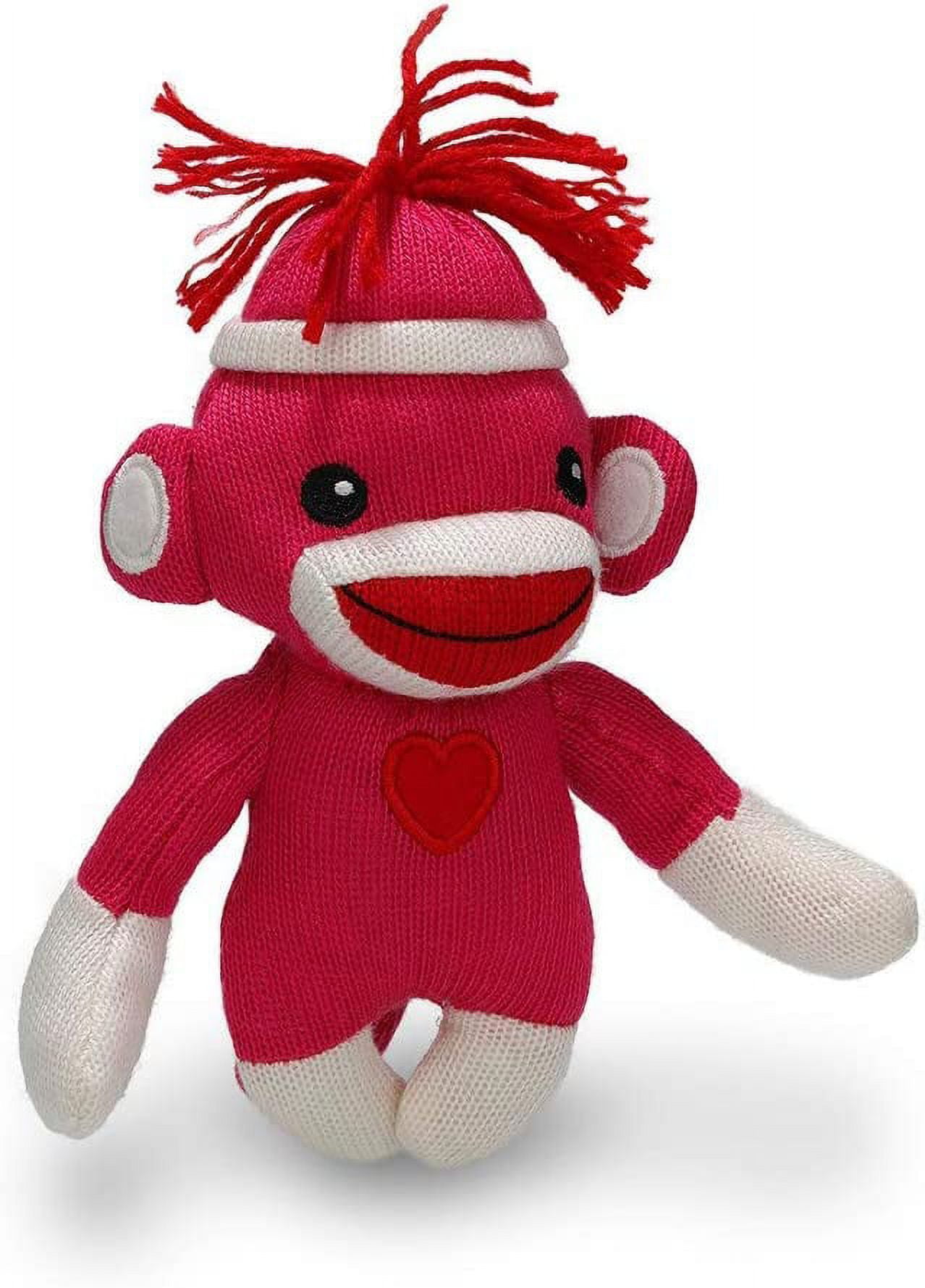 Plushland Adorable Sock Monkey, The Original Traditional Hand Knitted ...