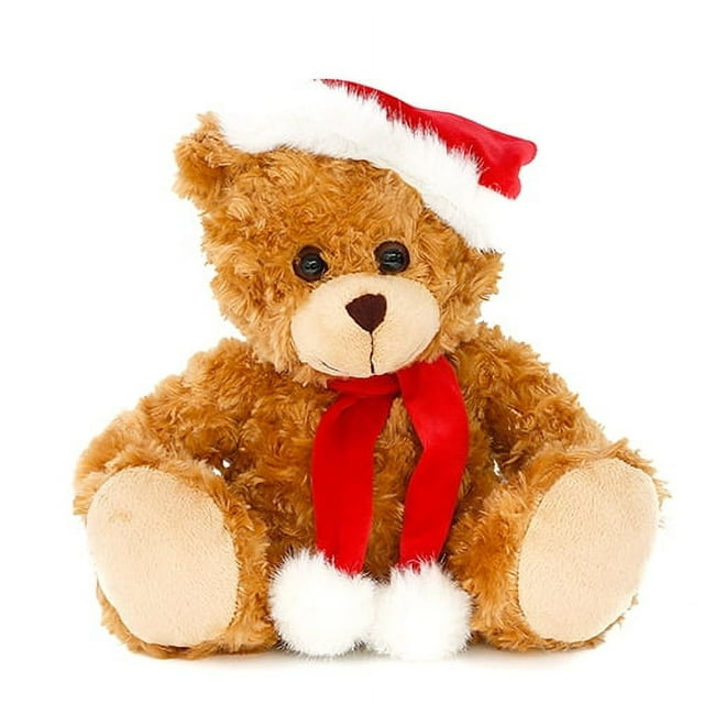 Plushland Christmas Teddy Bear Toy, Soft Stuffed Animal for Kids, Xmas ...