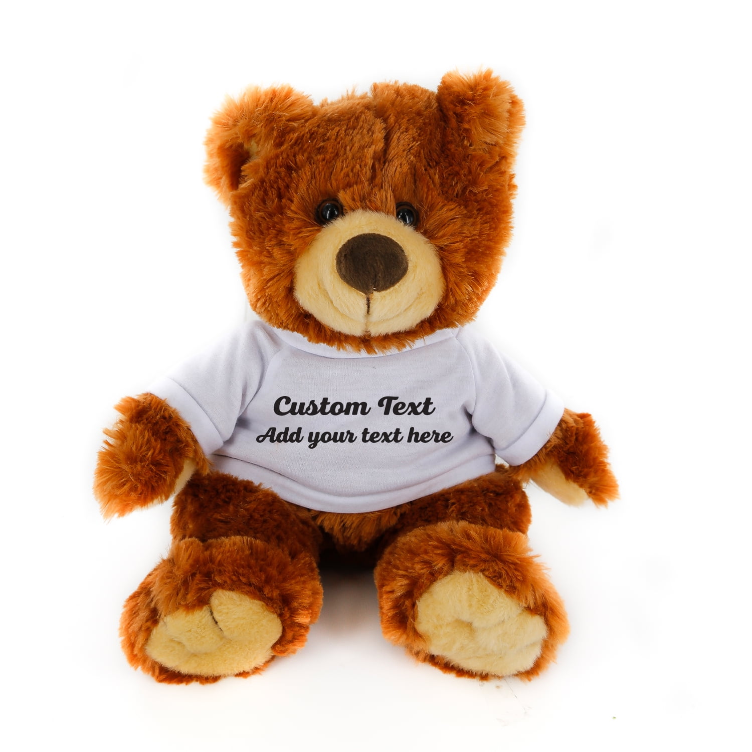 Plushland Noah Mocha Bear 12 Inch, Stuffed Animal Personalized Gift ...