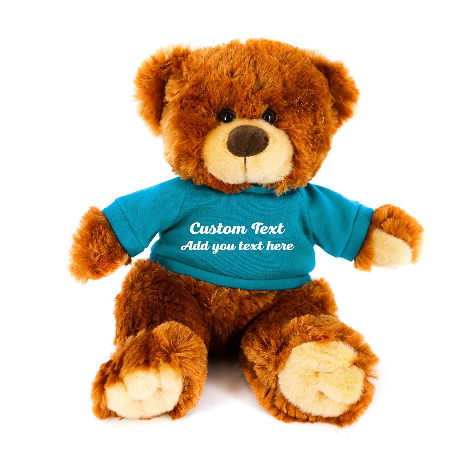 Plushland Noah Mocha Bear 12 Inch, Stuffed Animal Personalized Gift ...