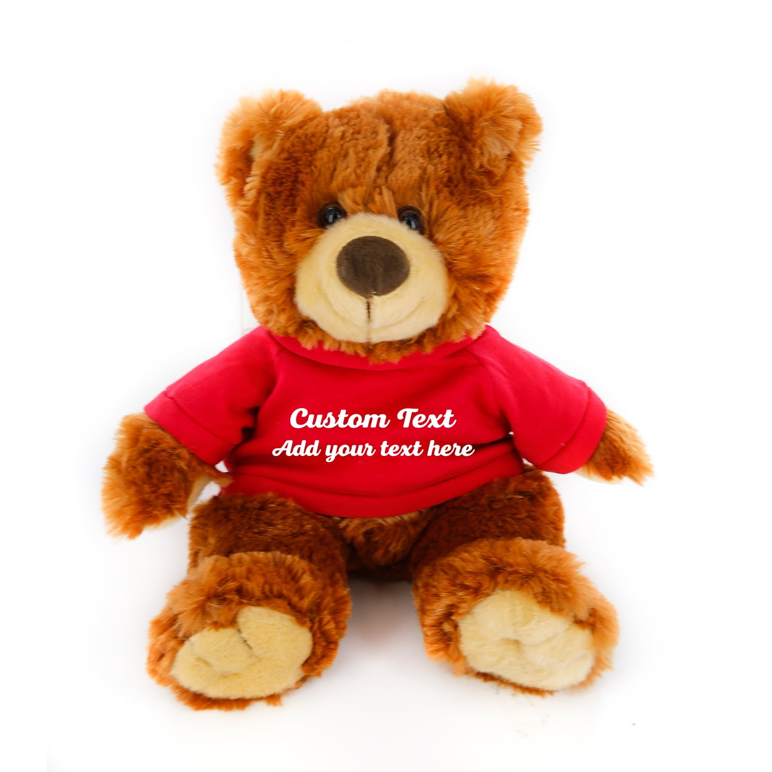 Plushland Noah Mocha Bear 12 Inch, Stuffed Animal Personalized Gift ...
