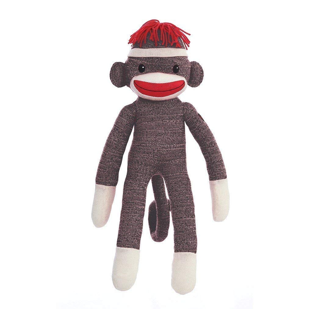 Plushland Original Sock Monkey Knitted Puppet Gift Present Stuffed ...