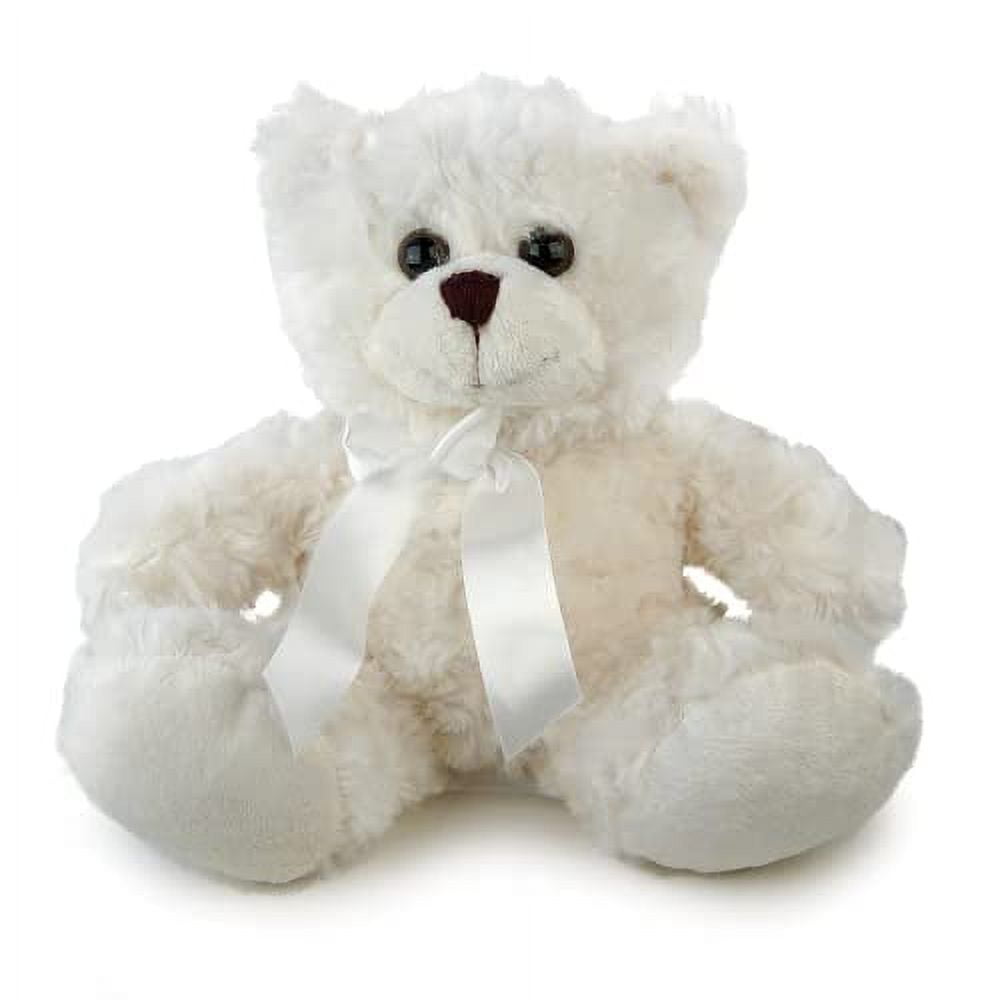 Plushland Stuffed Cream Teddy Bear – Angel- Plush Bear Toy for Kids ...