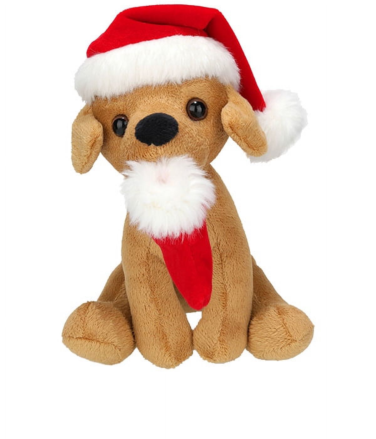Plushland Xmas Pawpal with Santa Hat Stuffed Animals Plush Puppet Dog 8 ...