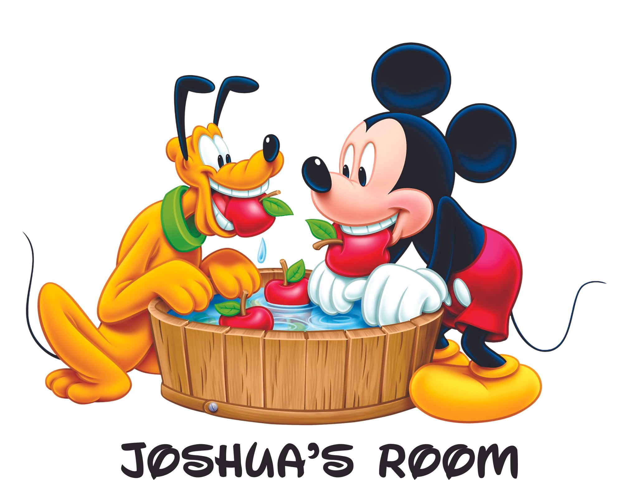 Pluto Apple Cartoon Customized Wall Decal - Custom Vinyl Wall Art ...
