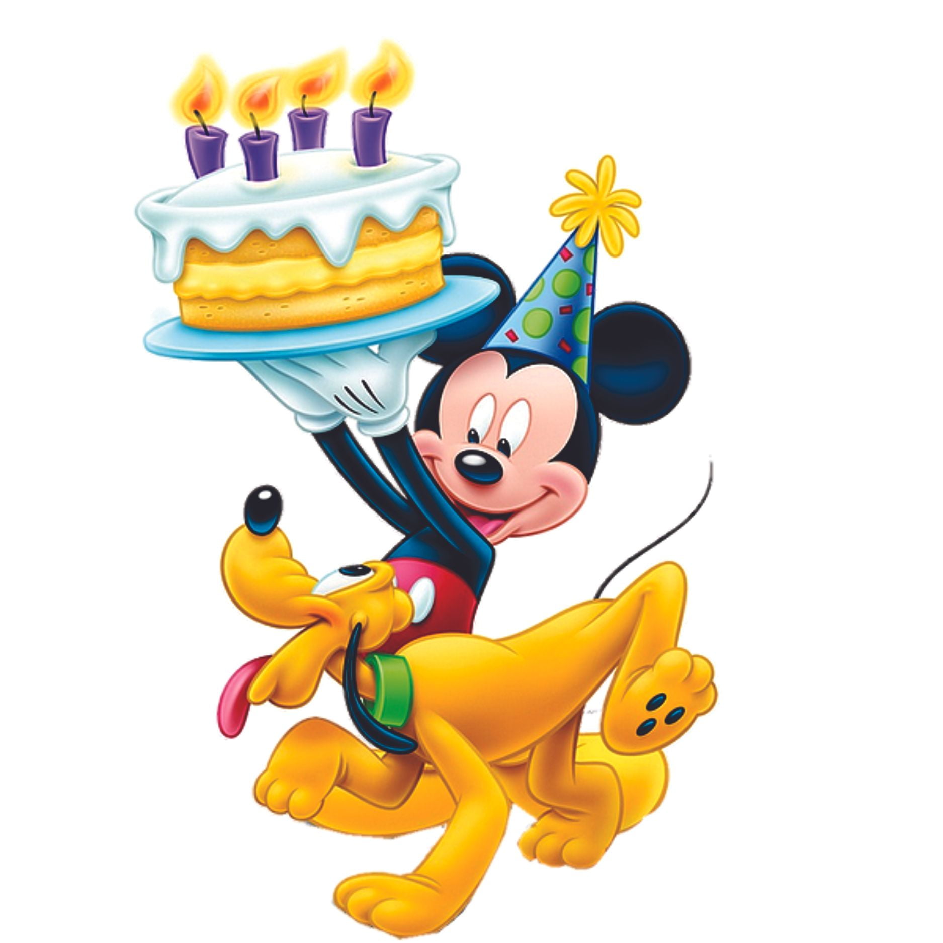 Pluto Birthday Cake Cartoon Characters Decors Wall Sticker Art Design ...