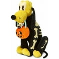 Pluto Halloween Skeleton Dog Plush Trick or Treat Pumpkin Basket 11 ...