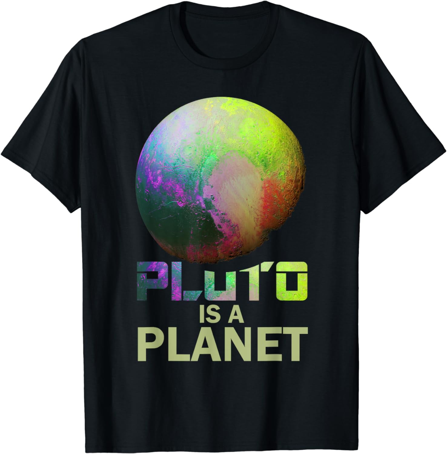 Pluto Is A Planet Never Forget Funny Space Meme Men Women T-Shirt ...