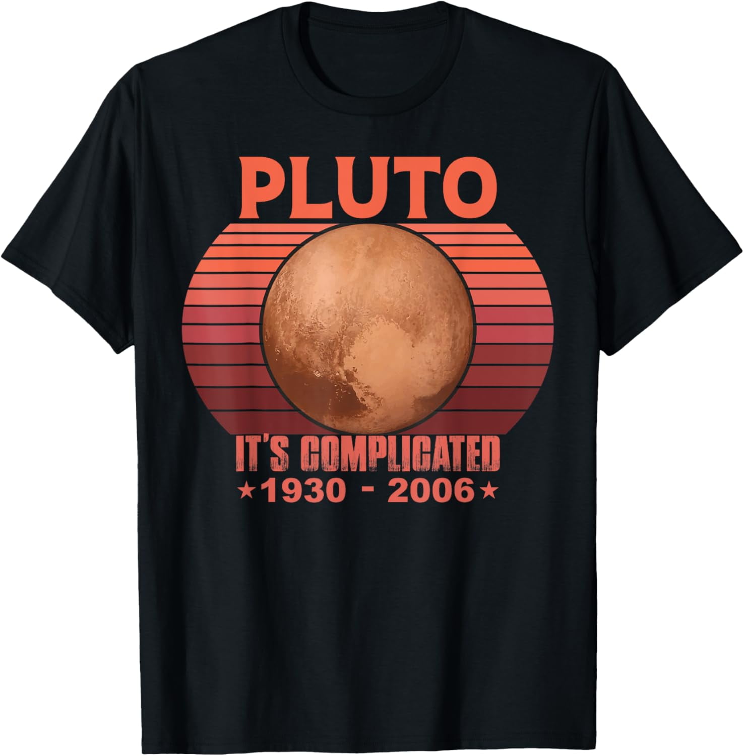Pluto It's Complicated T-Shirt Funny Astronomy & Science T-Shirt ...