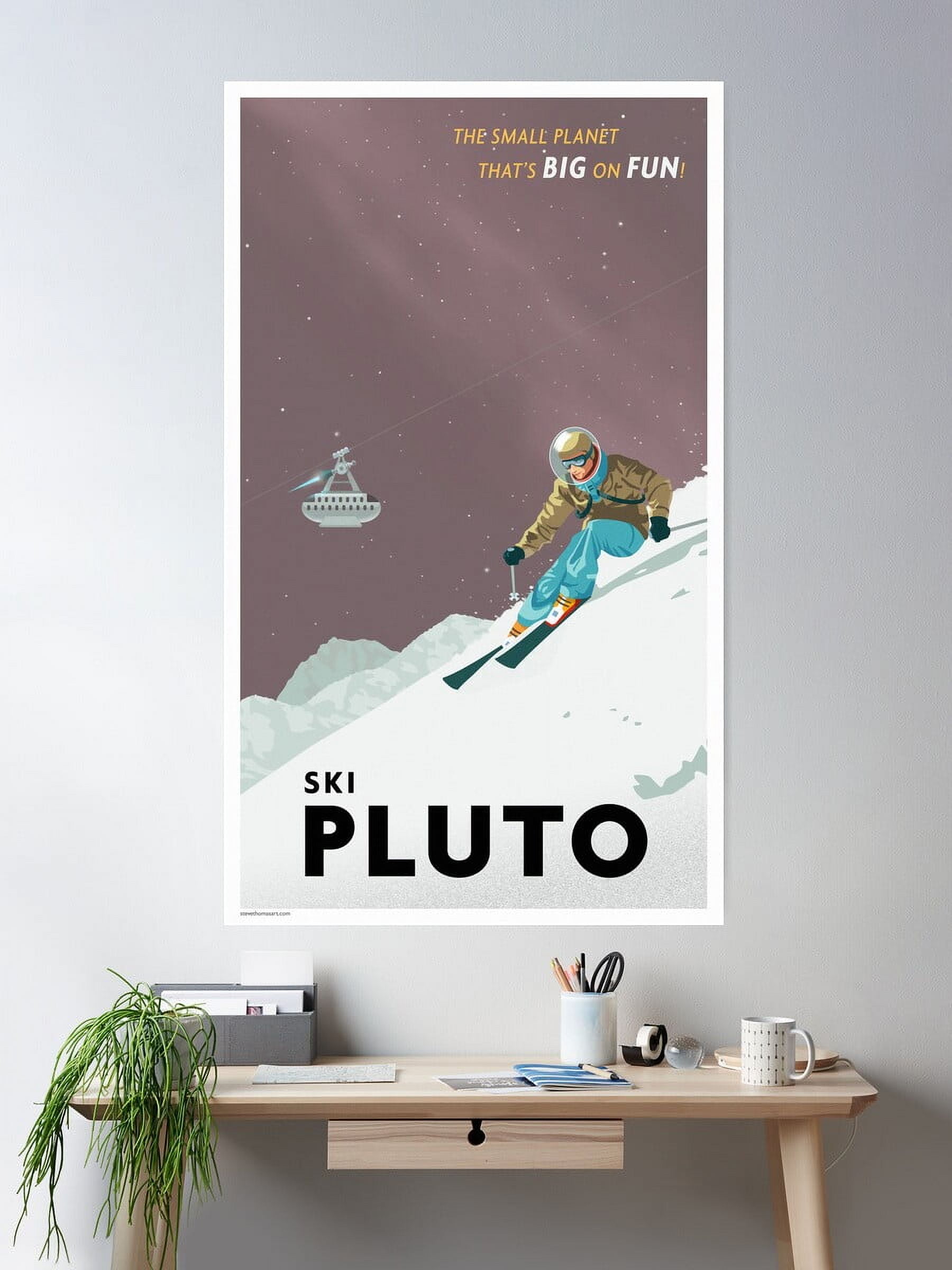 Pluto Travel Poster Poster Wall Art, Modern Wall Decor For Living Room Bedroom, 24x36 UNFRAMED ...