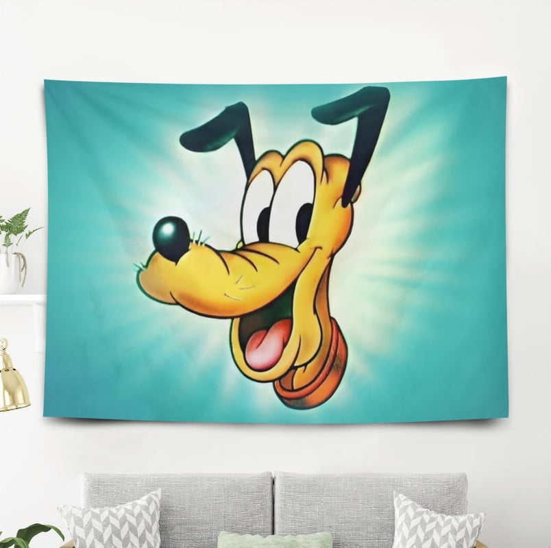 Pluto pattern wall hanging 50*60 inches high-quality peach skin velvet ...