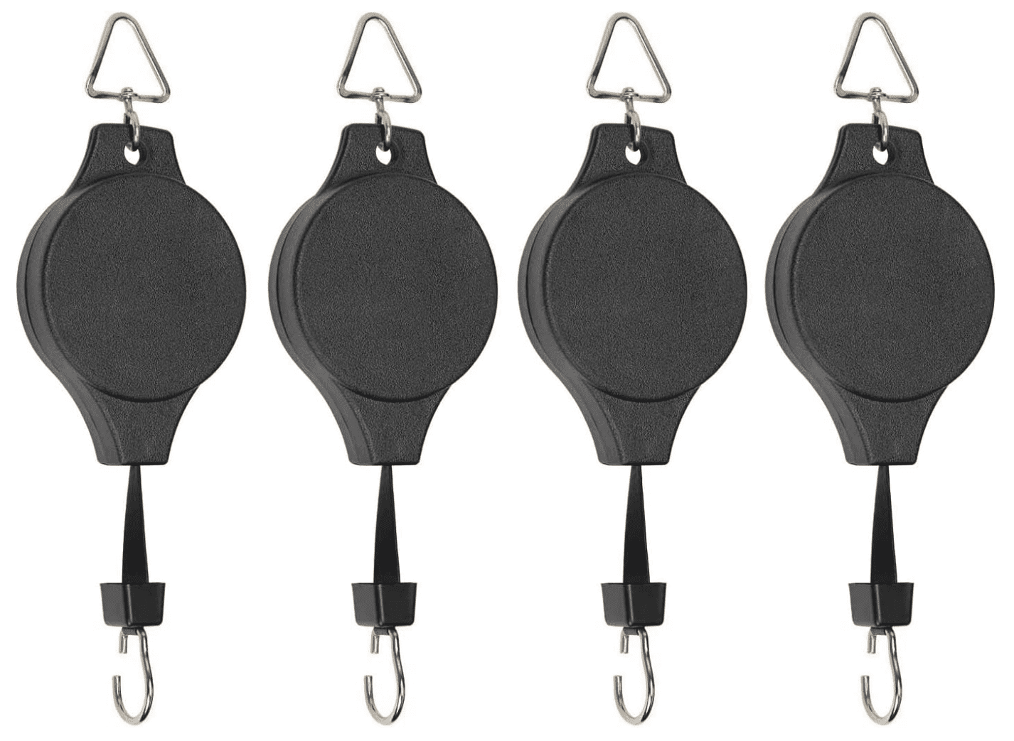 Plutput 4-Pack Retractable Plant Hook Pulley, Heavy Duty Indoor/Outdoor ...