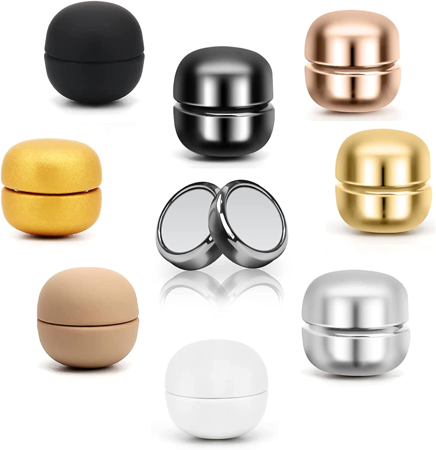 Plutput Hijab Magnetic Pins, 8 Count, Premium Metal Magnets, 8 Colors ...