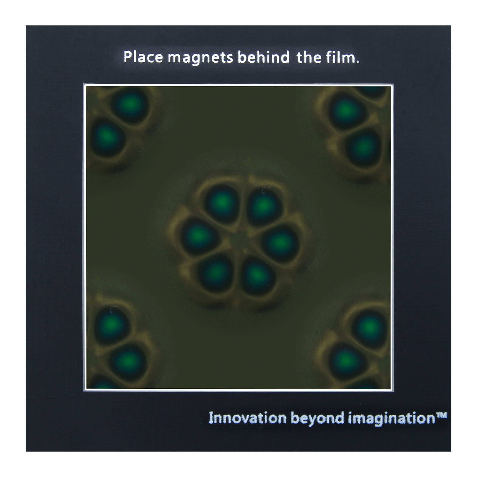 Plutput Magnetic Field Viewing Film 4"x4" Magnetic Field Line Pattern ...