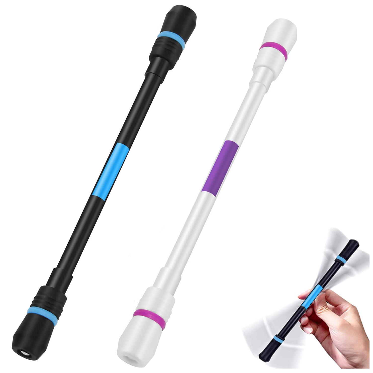 Plutput Spinning Pens, Rotating with 2pcs, Fine Point, 0.7 mm, Black ...