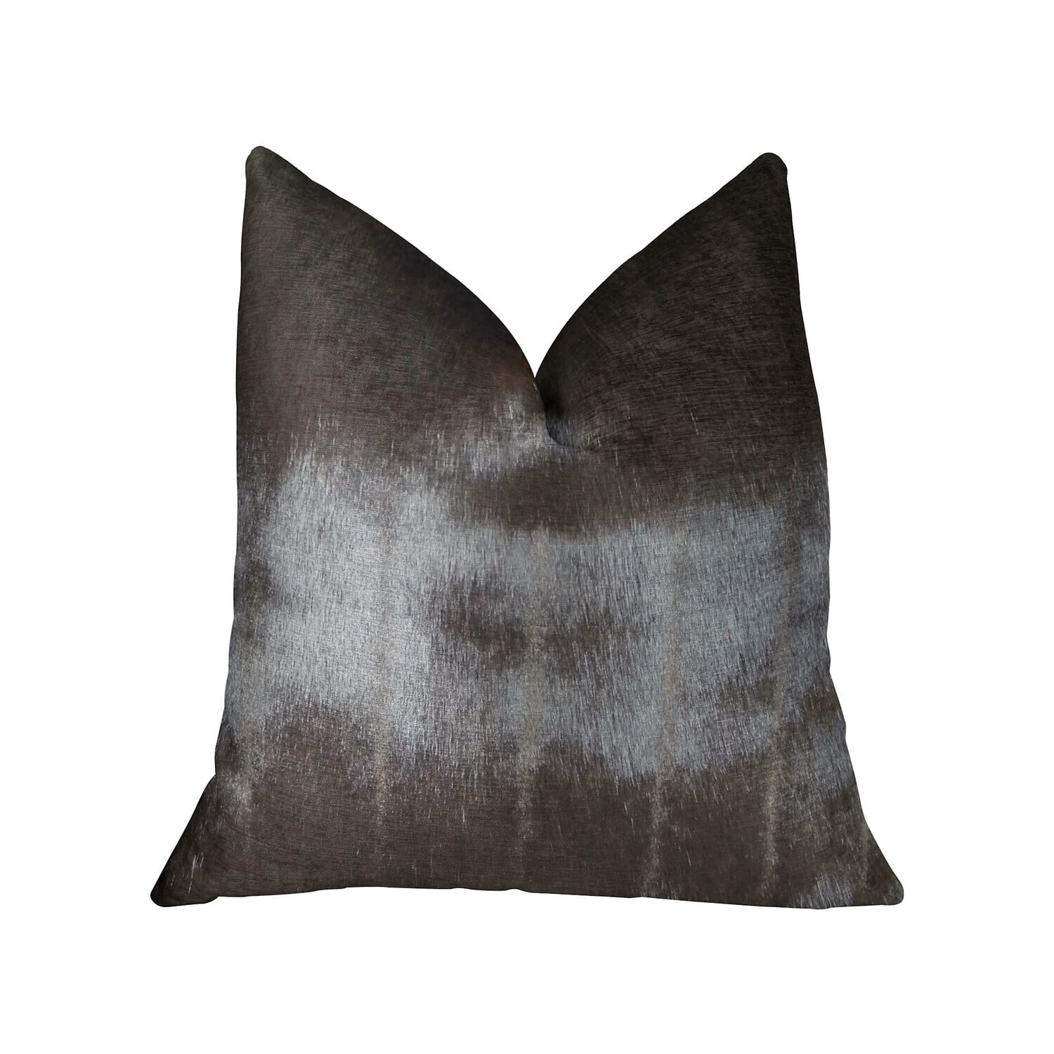 Plutus 12" x 20" Silky Brown Mik Handmade Luxury Pillow in Dark Brown ...