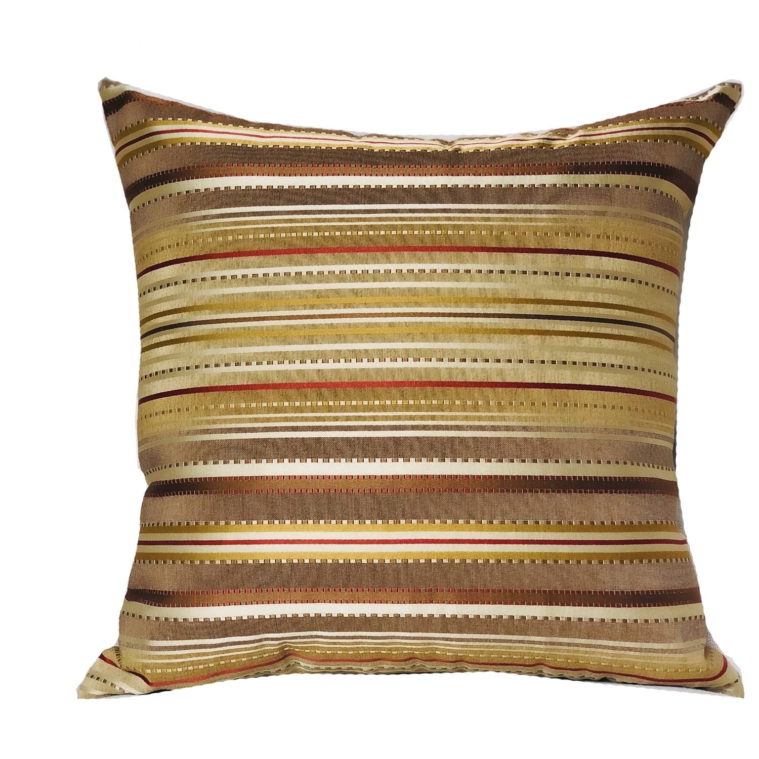 Plutus 20" x 20" Macedonia Handmade Luxury Pillow in Gold Red and ...