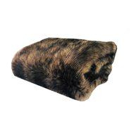 Shavel Home Products Hi Pile Luxury Oversized Throw, Brown Wolf ...